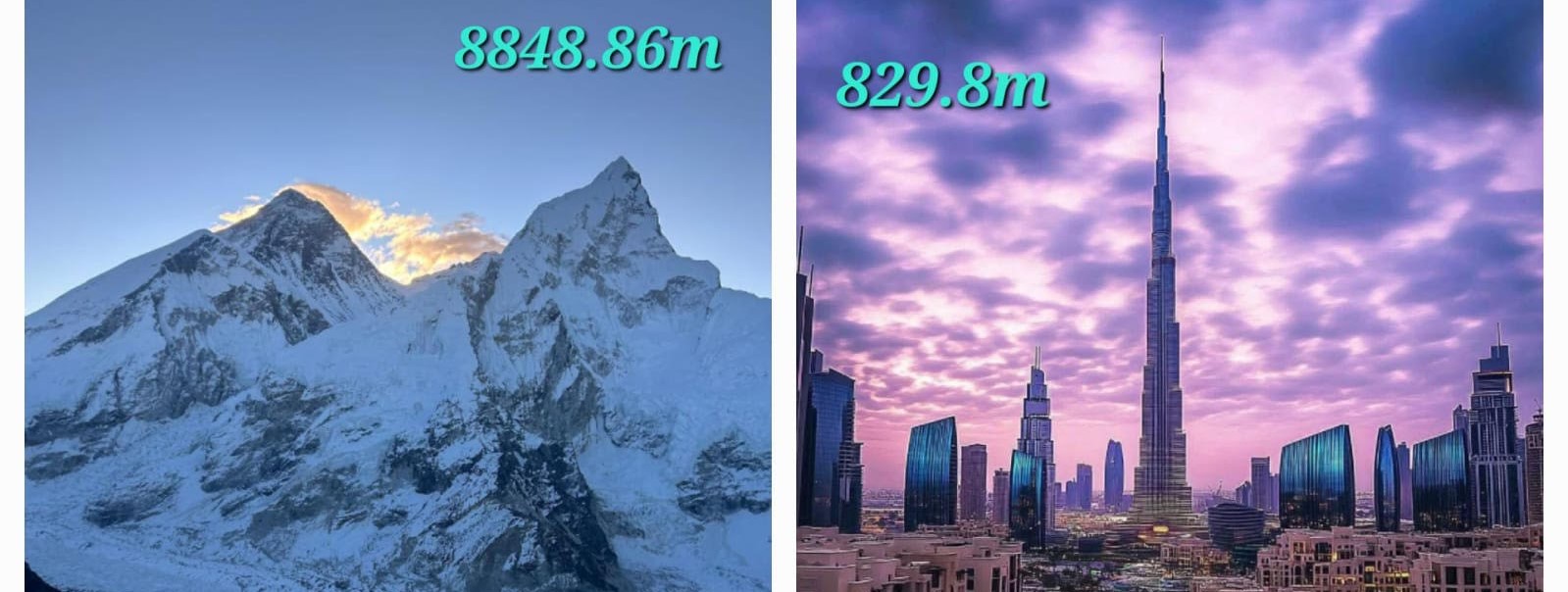 Mount Everest Comparison With Tallest Buildings Mount Glory Treks 7776